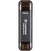 Transcend 310C 512GB USB C & USB A External Portable SSD, Up to 1,050 ...