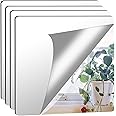Buy JUNEBRUSHS 4 Pack Self Adhesive Acrylic Mirror, 12X 12 Inch Mirror ...