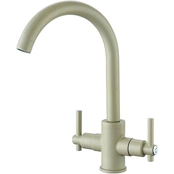 Beige Cream Ivory Mono Sink Mixer Tap Duo Full Turn Handles Swivel ...