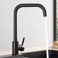 Wasserhahn Küche Schwarz, Hochdruck Küchenarmatur Ausziehbar 360° Schwenkbar, Einhebel ...