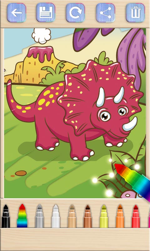 Magic paint dinosaurs – Painting and coloring dinosaurs game for ...