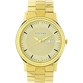 Titan Quartz Analog with Date Silver Dial Stainless Steel Strap Watch ...