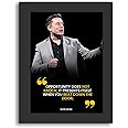 DmcreativityCraft Elon Musk Motivational Wall Frames Framed Posters for ...