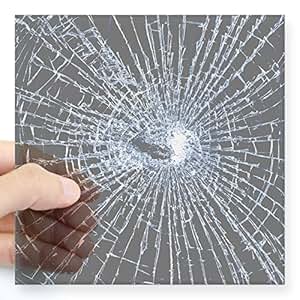 CafePress Broken Glass 2 Gray Sticker Square Bumper Sticker Car Decal ...