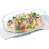 Buy Borosil Round Glass Baking Dish, 1.5 L, Microwave Safe & Oven Safe ...