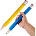 XIHIRCD 2pcs 13 Inch Wooden Jumbo Pencils, Blue & Yellow Large Toy ...