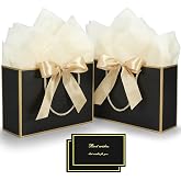 TACHIO Gift Bags Medium, 2Pcs Paper Gift Bag with 4 tissue papers and ...