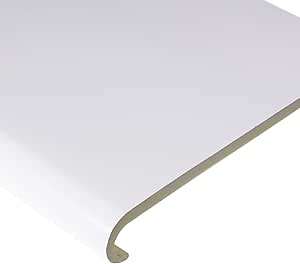 160mm White UPVC Bullnose Window Board/Cill Cover 2.5m Long 9mm Thick ...