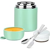 HOUSETEC Food Flask- 500Ml Thermo Food Flask with Foldable Fork and ...