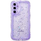 ZTOFERA Case for Samsung Galaxy A35 5G, Cute Curly Wave Frame Daisy Pattern Liquid Silicone Case ...