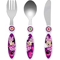 Disney Minnie Mouse Children's Kids 3pcs Cutlery Set - Knife/Fork/Spoon ...