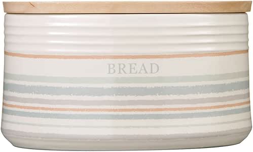 Cream Oval Stylish Bread Storage Bin Ceramic Bread Bin: Amazon.co.uk ...