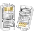 FEDUS RJ45 STP Connector Cat5, Cat5E, Cat6, Shielded RJ45 Nickel Plated ...