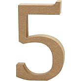 Wooden MDF Number 0 - Size 8cm Tall - Free Standing Wooden Number for ...