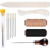KooTiko Book Binding Kit, Bookbinding Starter Tools Set with Real Bone Folder,Paper Awl, Large ...