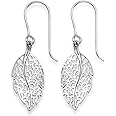 Heather Needham GENUINE 925 SILVER - Sterling Silver Leaf drop earrings ...