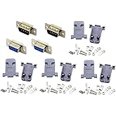ESPtronics 5 Pair DB9 Serial Connector RS232 9 pin Double Row Welded Head Male and Female Pair ...