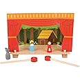 Bigjigs Toys Wooden Puppet Theatre Set | Kids Show House for Table Top ...