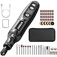 JANGKLIFE Mini Cordless Rotary Tool Kit, 5-Speed Adjustable and USB Rechargeable with 61 ...