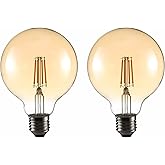TEKLED® G95 Filament Vintage LED Bulbs | E27 Edison Screw | Energy Saving 2W Light Bulb 22W ...