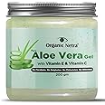 Organic Netra Pure Aloe Vera Gel with Vitamin C & E for Skin, Face and Hair | Helps to Repair ...