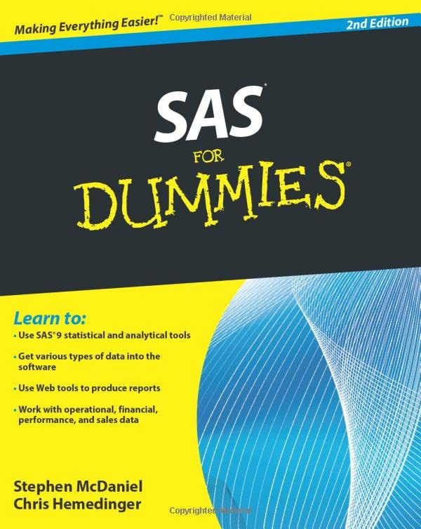 Buy SAS For Dummies (For Dummies Series) Book Online at Low Prices in ...