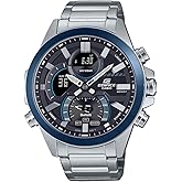 Casio Edifice ECB-950DB-1ADF Black Analog-Digital Dial Silver Stainless Steel Band Men's Watch ...