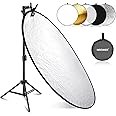 NEEWER 43"/110cm Light Reflector Kit, 5 in 1 Collapsible Round ...