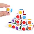20pcs Colored Dice Set, Acrylic Color Dot Dice with Six Blank Sides ...