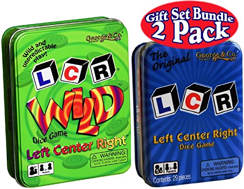 Buy LCR Left Right Center Dice Game In Blue Tin LCR Wild Dice Game In Green Tin Gift Set 
