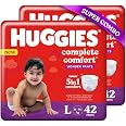 Buy Huggies Complete Comfort Wonder Pants, Large (L) Size Baby Diaper ...