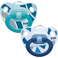 NUK Happy Days Baby Dummies, 6-18 Months, Silicone, BPA Free, Bike/Car ...