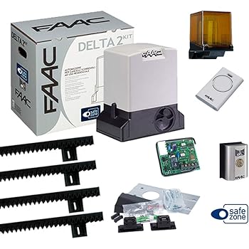 FAAC 740 KIT DELTA 2 CANCELLO SCORREVOLE PORTATA 500KG 230V + 4MT ...