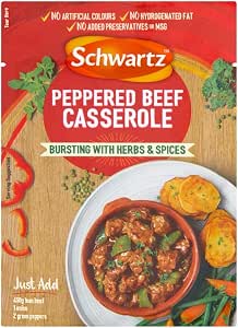 Schwartz Peppered Beef Casserole Recipe Mix, 40 g : Amazon.co.uk: Grocery