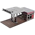MagiDeal 1/64 1/72 Scale Gas Station Model Building Collection ...