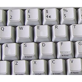 Qwerty Keyboard Stickers Self-adhesive US English Layout: Amazon.co.uk ...
