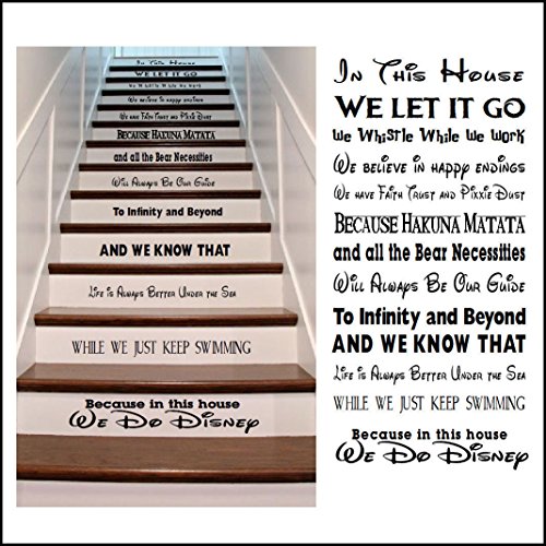 Buy Bespoke Graphics New Design We Do Disney Stair Riser Sticker Decals ...