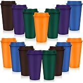 MSYU 15 Pack Reusable Coffee Cups with Lids Reusable Hot Cups Bulk 16 ...