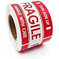 300 Labels Fragile Sticker for Packing Boxes 2" x 3" This Side Up Red ...