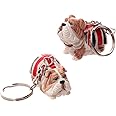 Puckator British Bulldog Union Jack Keyring - Key Chains For Men - Key ...