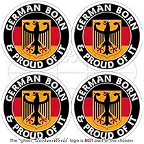 Vinyl Car Stickers Germany German Shield Bumper Stickers - 4 Pack 50mm ...