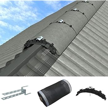 Black Easy Ridge Universal 6 Metre 'Dry Fix' Kit Mortar Free Ridge Tile ...