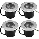 National Lighting Buried Uplighters - Pack of 6 Recessed Ground Lights ...