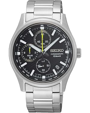 Seiko Men Analog Quartz Watch with Stainless Steel Strap SSB419P1 ...