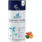 Ecosys 3-in-1 Dissolvable Magic Laundry Pods for 20 washes:Bioenzymes ...