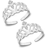 Parnika (Formerly MJ Blooming Rose Design Silver Toe Rings in Pure 92.5 ...