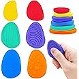 Cuackamily 6 PCS Fidget Toy Set,Textured Soft Worry Stone Fidget Toys ...