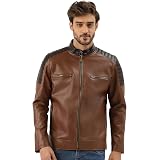 Buy Leather Retail® Mens Solid PU Leather Biker Jacket (LRRMBLXS010 ...