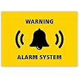 10 x Alarm System Stickers - Yellow - Security Alarm Warning Sign - for ...