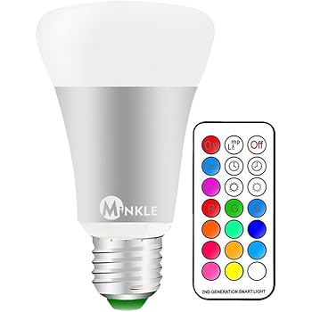 iLC LED Farbige Leuchtmittel RGB+Weiß Lampe Edison Dimmbare Farbige Leuchtmitte Farbwechsel ...